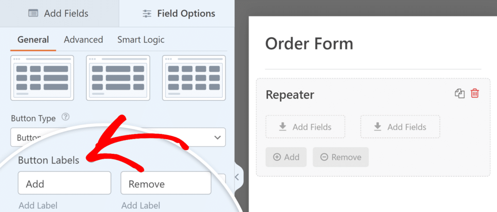 Using the Repeater Field