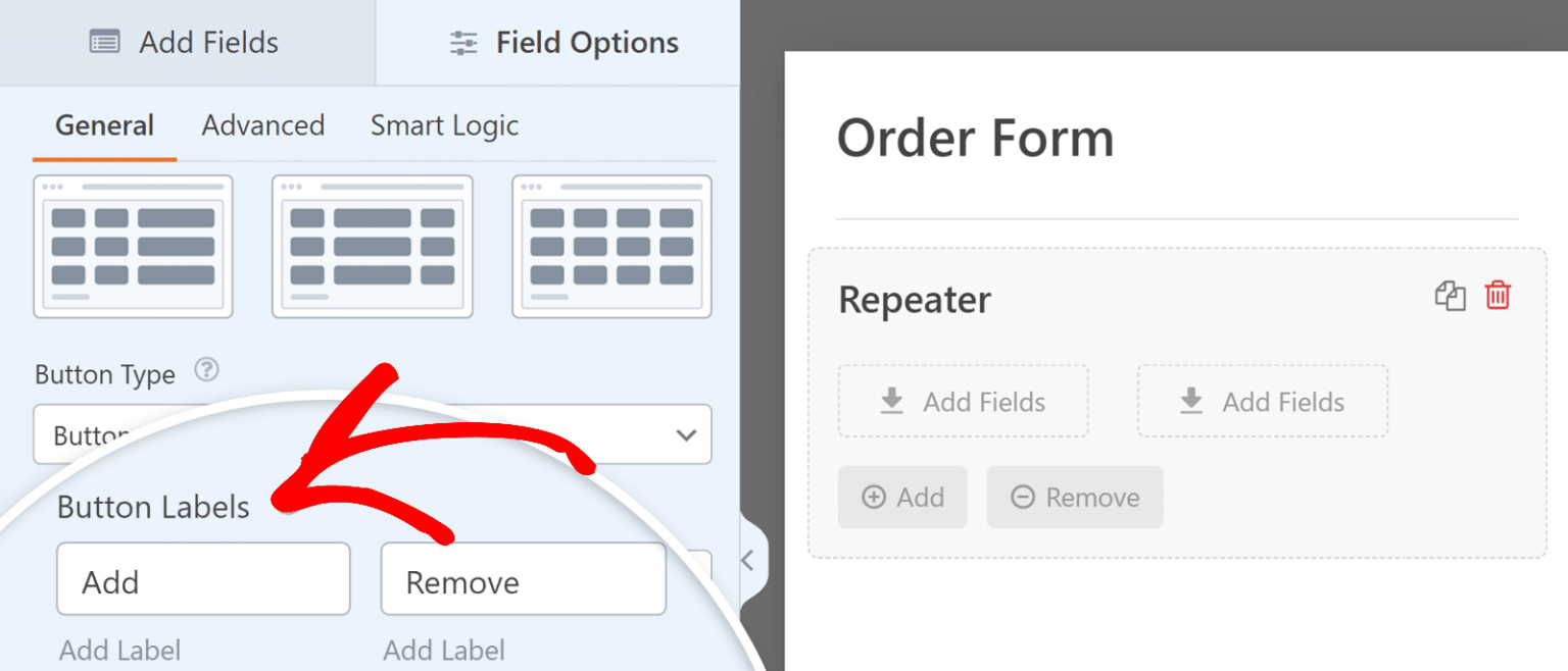 Using the Repeater Field