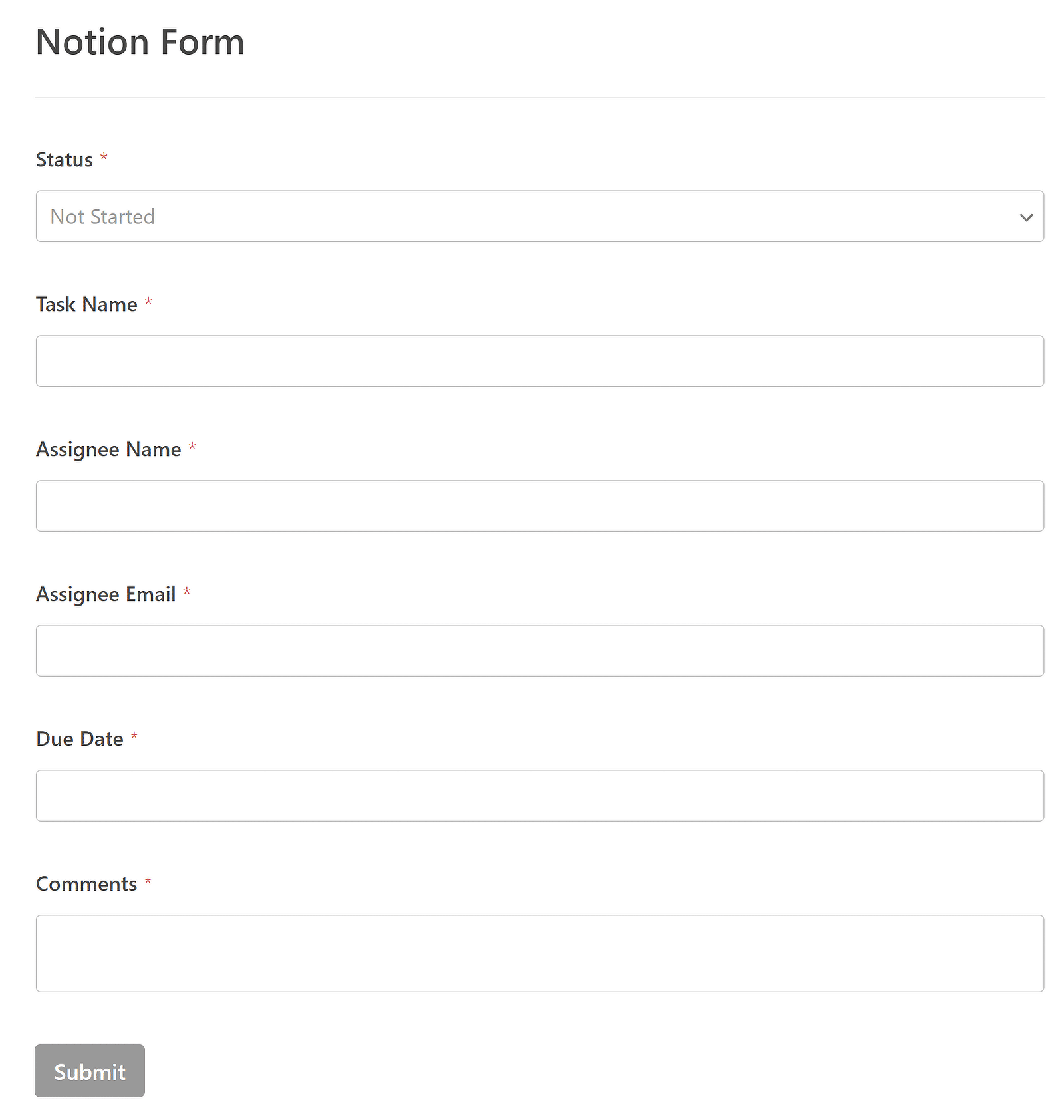 How to Create a Notion Form in WordPress