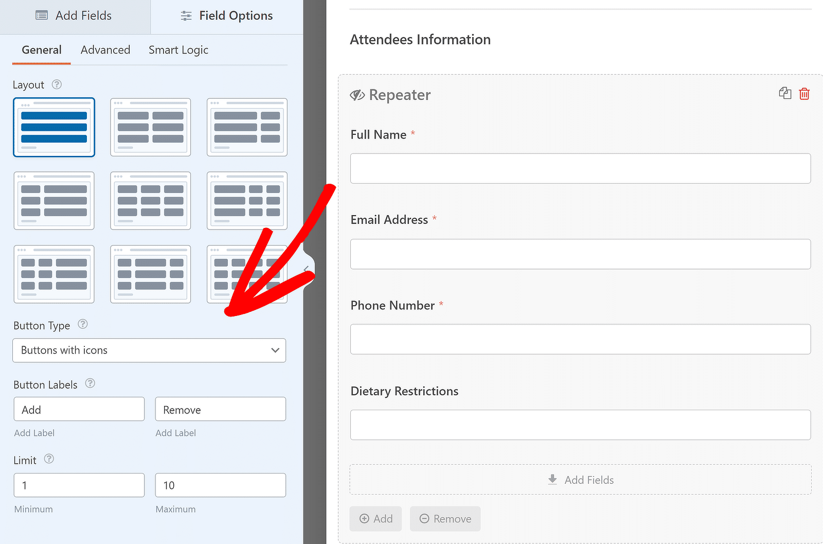 Use WPForms Repeater Field + Google Sheets to Manage Events
