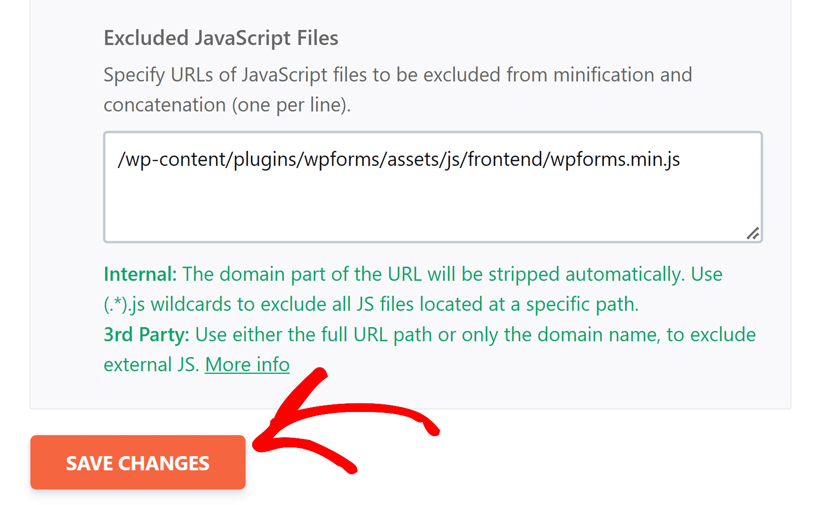 Configuring Optimization Settings for WPForms in WP Rocket - WPForms