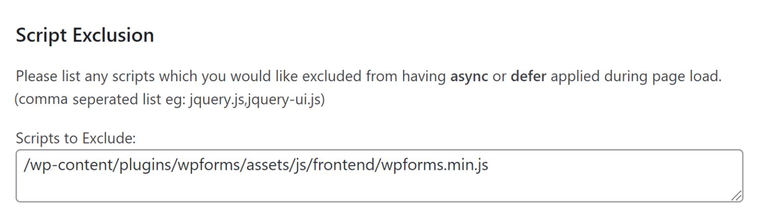 Configuring Optimization Settings For Wpforms In Async Javascript Wpforms 5658