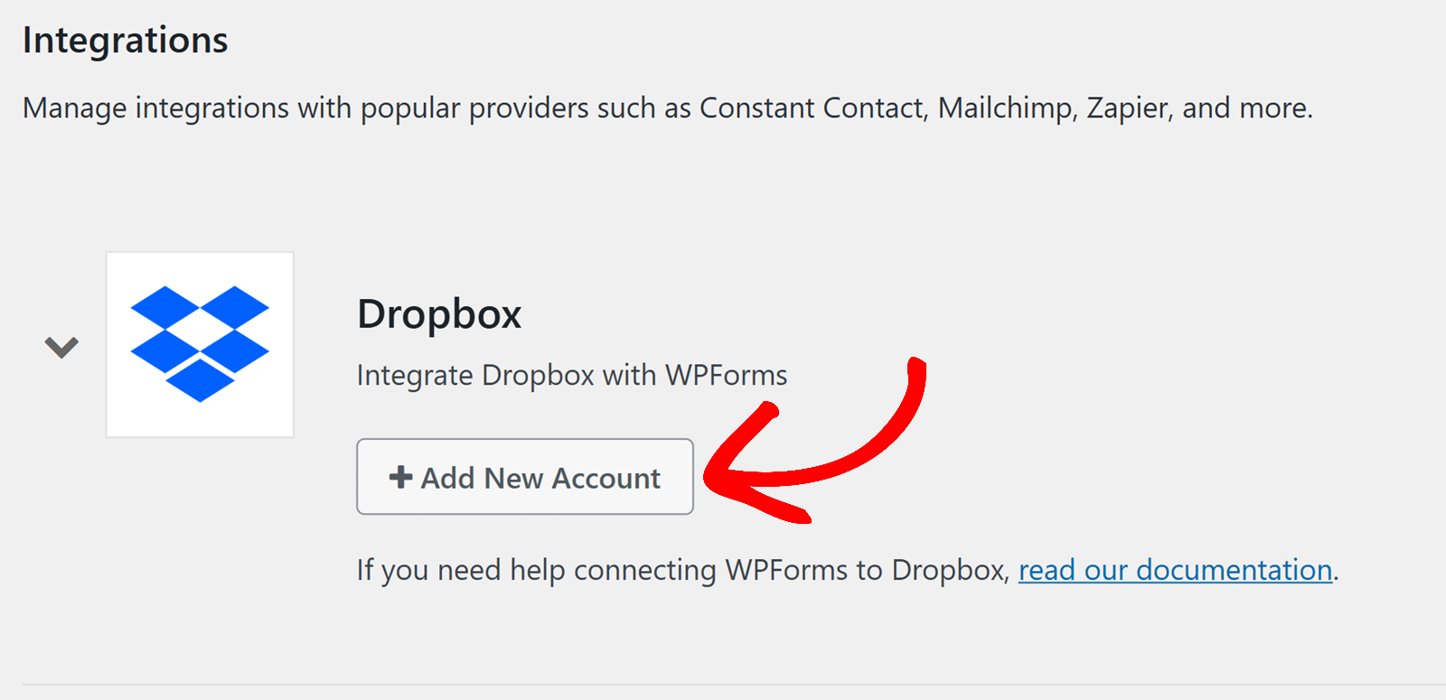 Dropbox Addon - WPForms