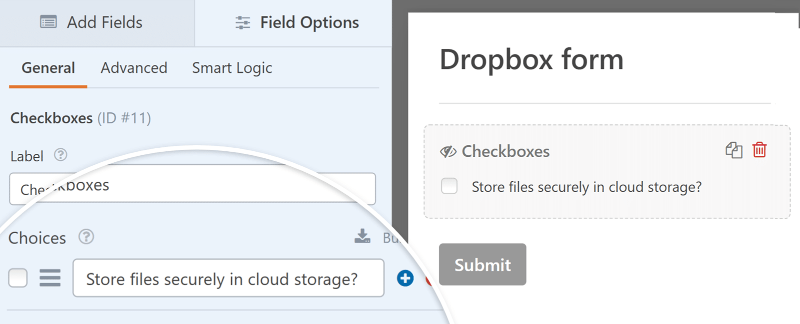 Dropbox Addon - WPForms