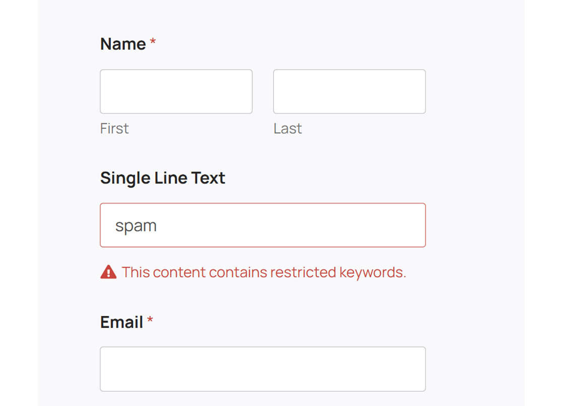 Add a Real Time Keyword Blocklist to a Single Line Text Field - WPForms ...